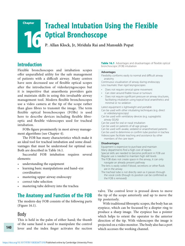 16 Tracheal - Intubation - Using - The - Flexible - Optical ...