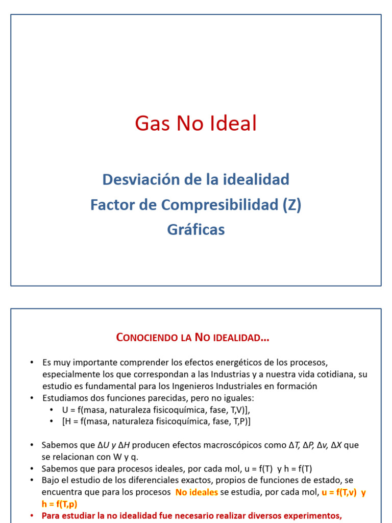 REV 27 Abr y 3 Mayo CyT Expo Gas No Ideal | PDF | Gases | Física