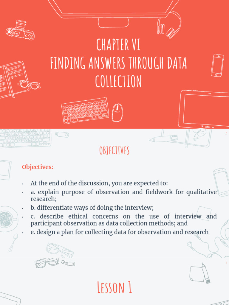 Chapter Vi Finding Answers Through Data Collection 1 | PDF | Interview ...