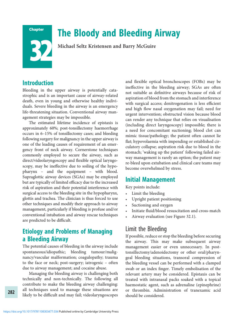 32 Bloody - and - Bleeding - Airway | PDF | Clinical Medicine ...
