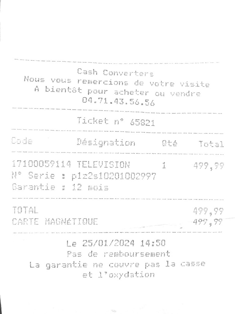 Facture Cash C | PDF