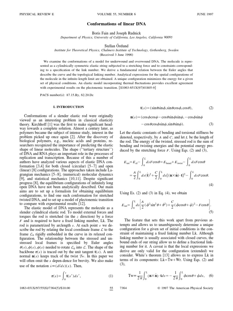 Boris Fain, Joseph Rudnick and Stellan Ostlund - Conformations of ...