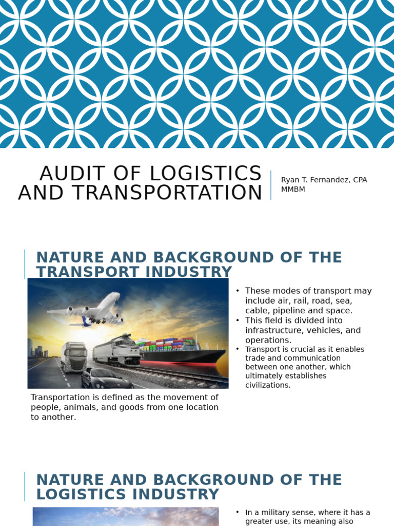 Audit of Logistics | PDF | Logistics | Transport