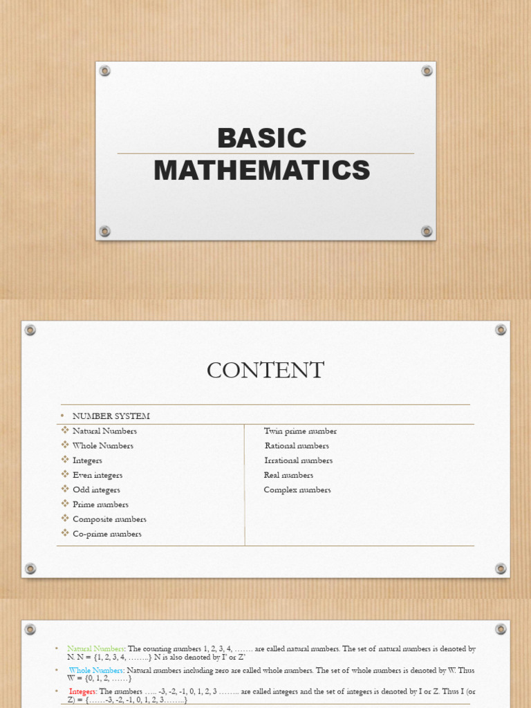 Basic Mathematics | PDF | Numbers | Integer