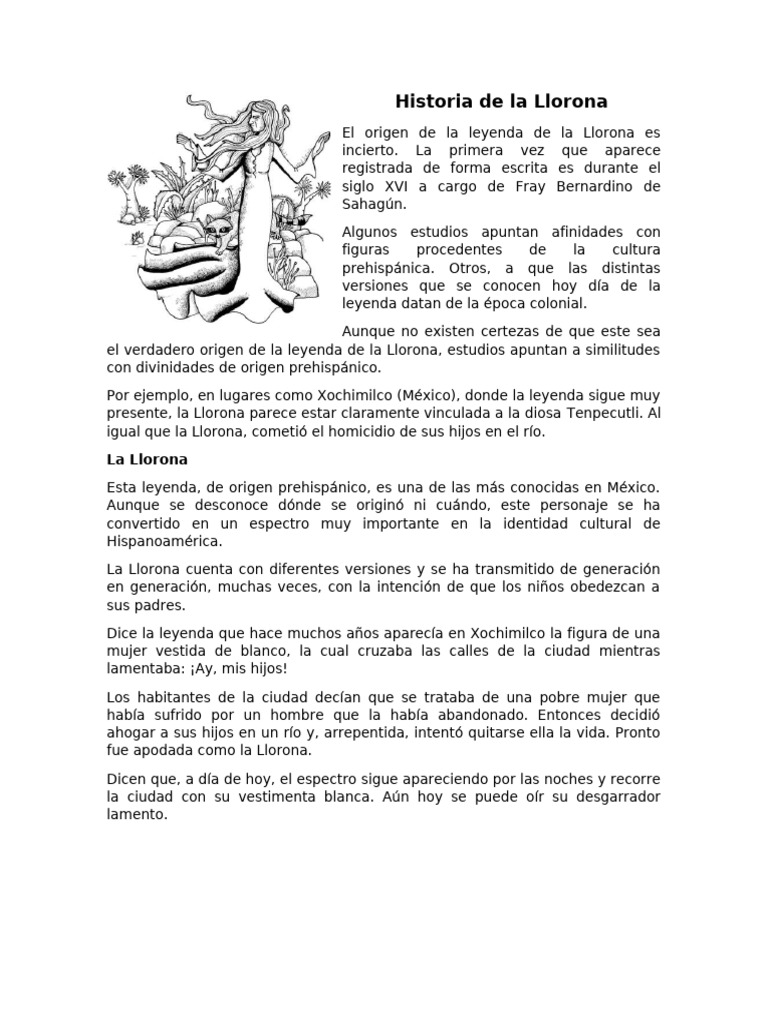 Historia de la Llorona | PDF