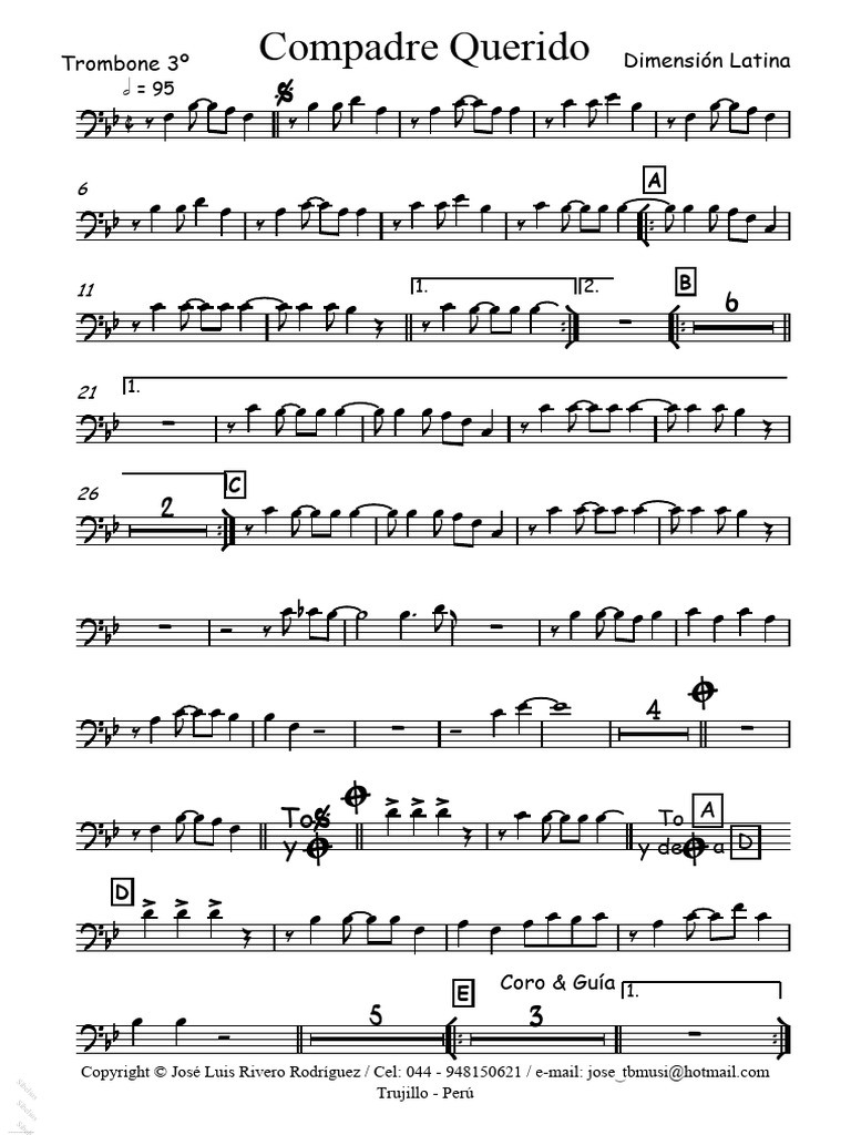 Compadre Querido - Trombon 3 | PDF