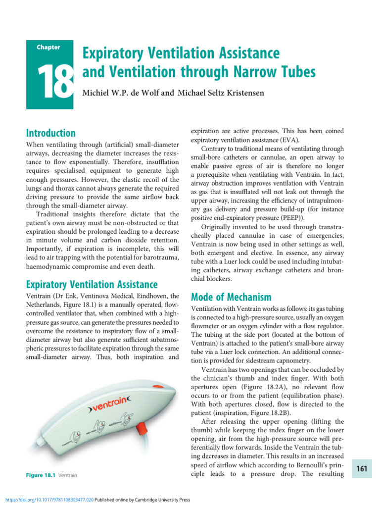 18 Expiratory Ventilation Assistance and Ventilation Through Narrow Tubes | PDF | Exhalation ...