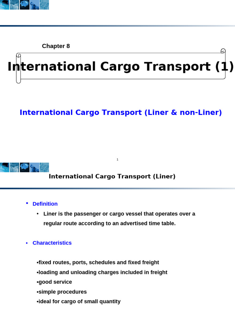 Chapter 8 International Cargo Transport | PDF | Supply Chain Management ...