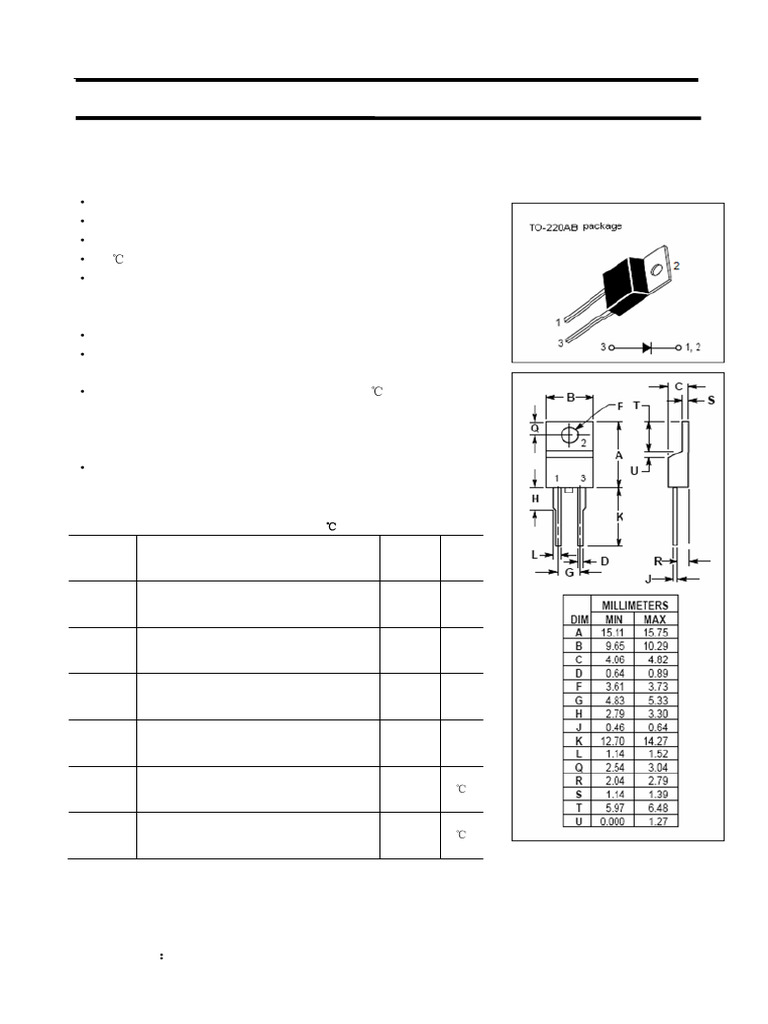 Mur860 Inchange | PDF | Rectifier | Diode