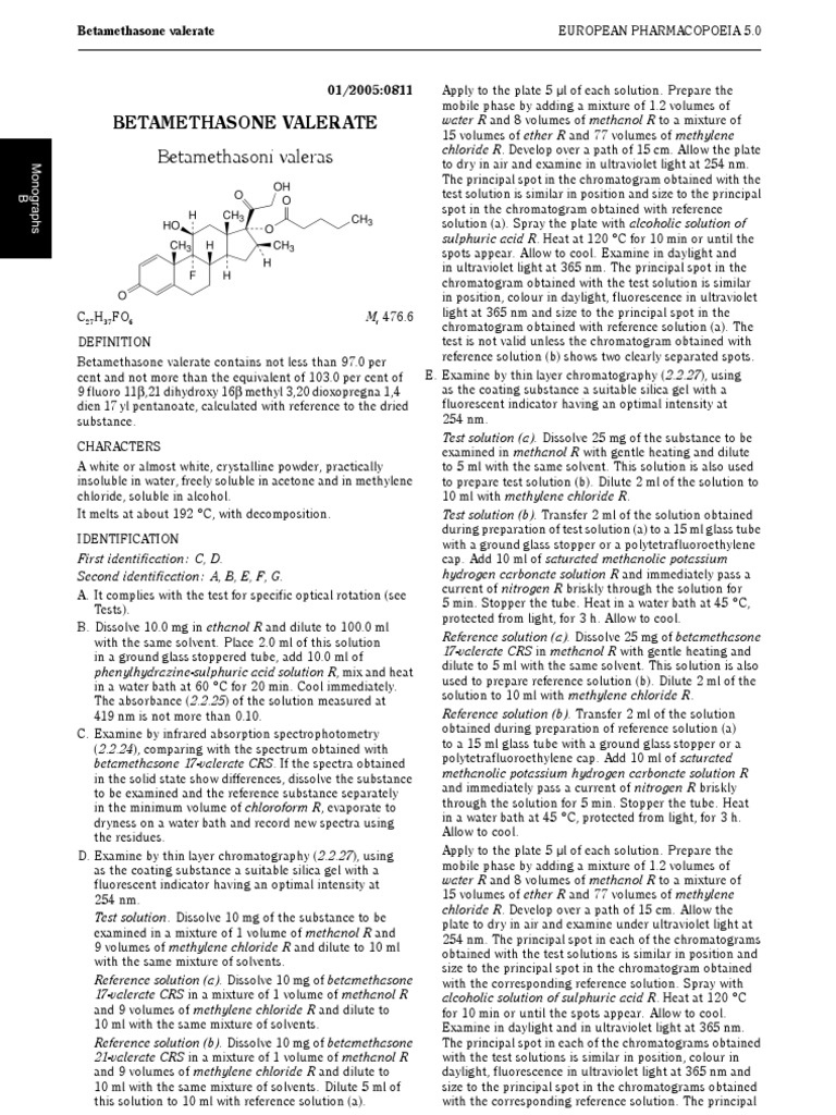 Analysis of Betamethasone Valerate Using Thin Layer Chromatography ...