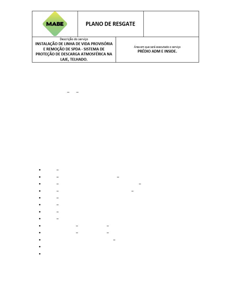 Plano de Resgate em Altura Heineken | PDF | Paramédico