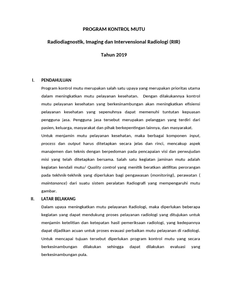 Program Peningkatan Mutu | PDF