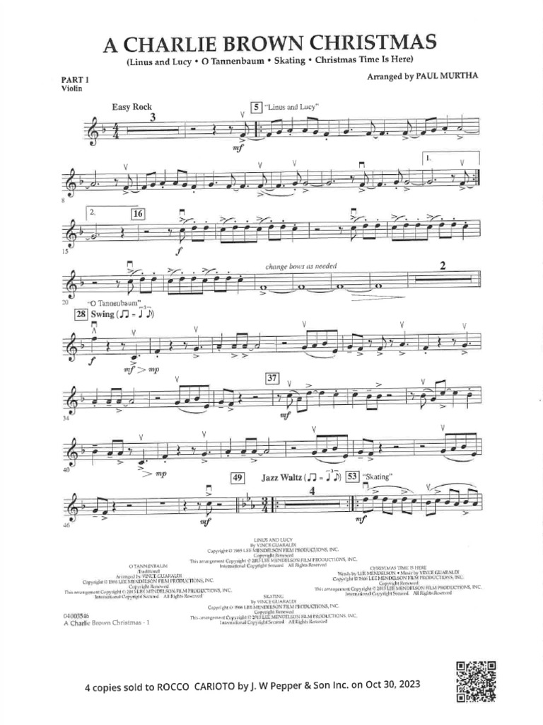 Charlie Brown - Viol-Alto Sax | PDF