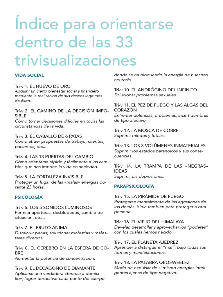 Indice 33 Trivisualizaciones | PDF