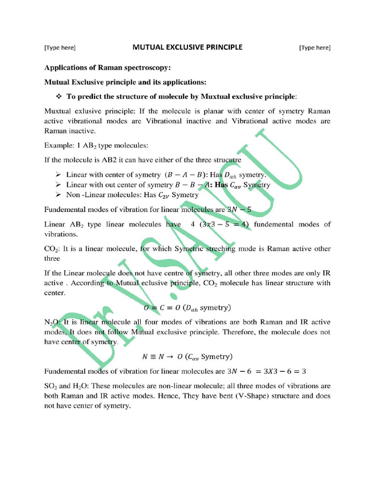 Mutual Exclusive Principle | PDF