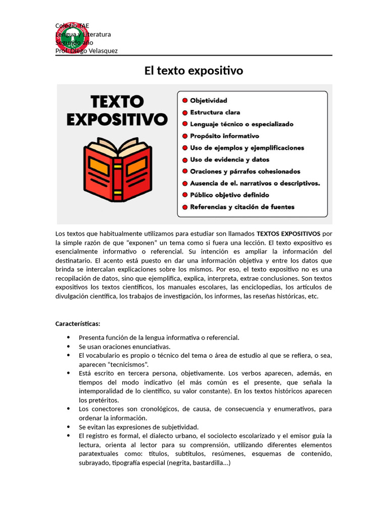 El Texto Expositivo | PDF