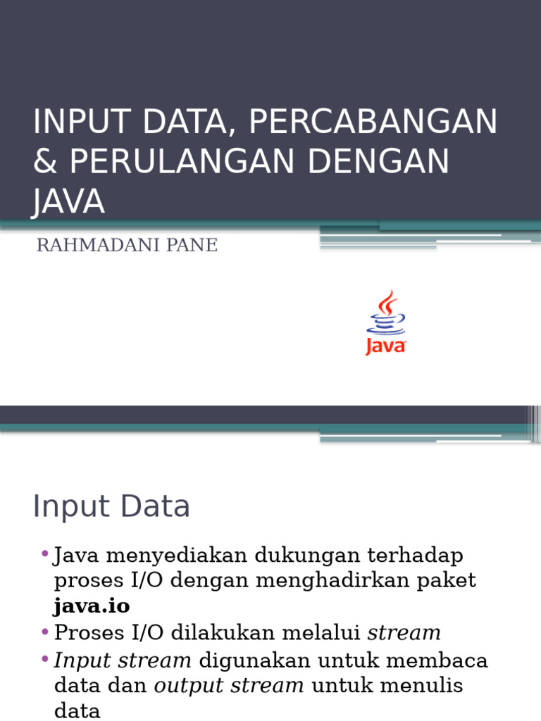 3 4 Percabangan Perulangan Dengan Java | PDF | Metode & Bahan Ajar ...