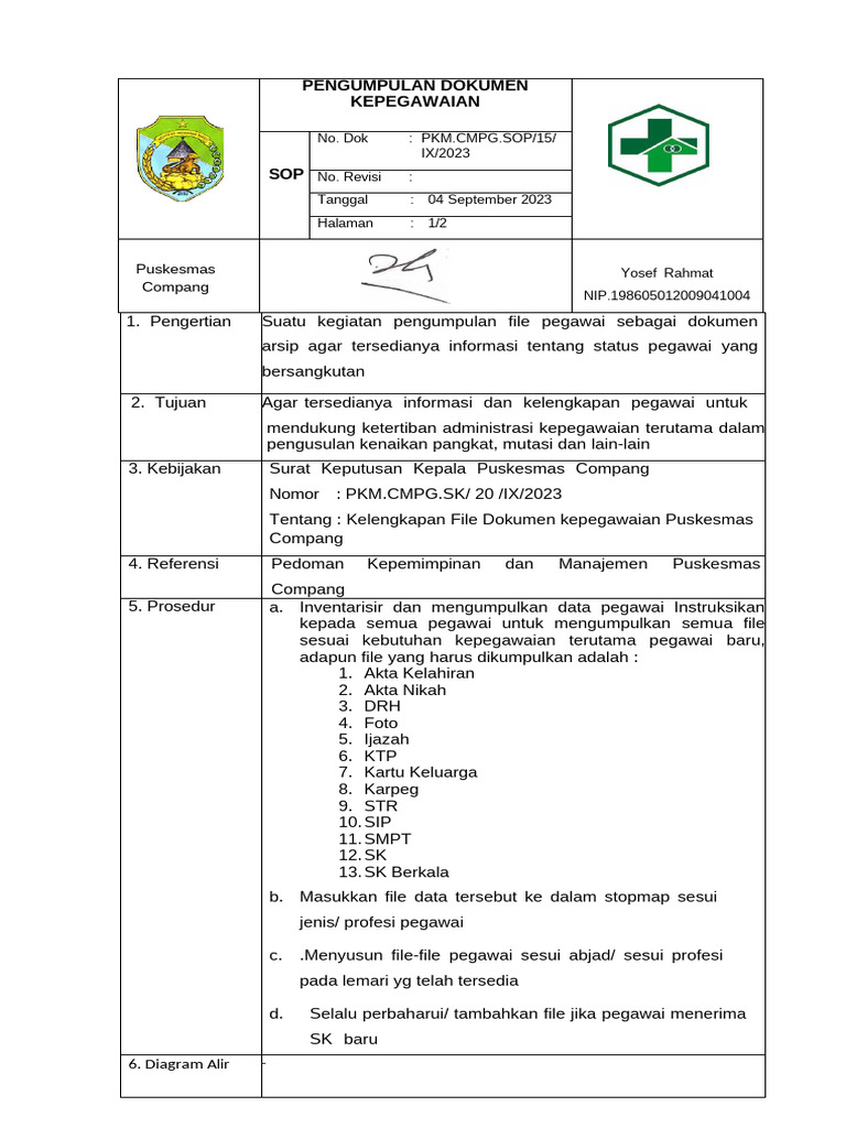 1.3.2.3 Sop Penilaian Kinerja Pegawai | PDF