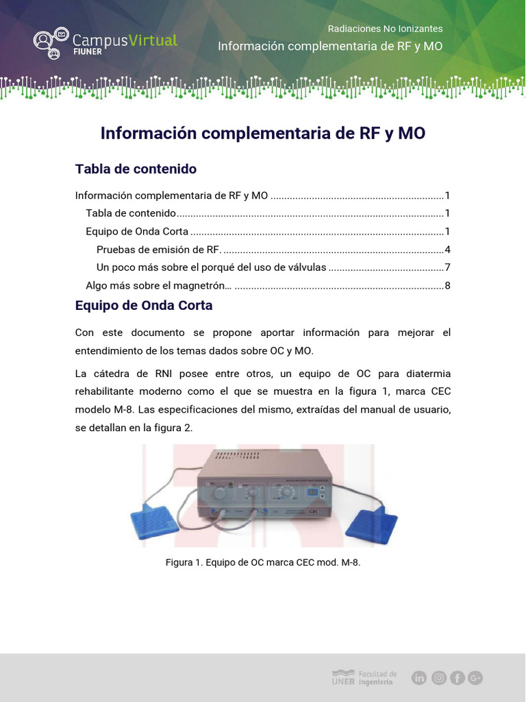 2020-Unidad3-4 Informacion Complementaria de RF y MO | PDF | Tubo vacío | Inductor