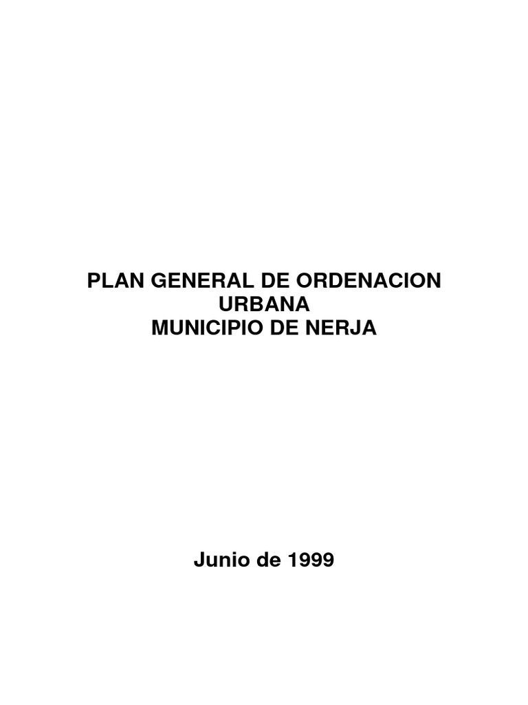Normas Pgou Nerja | PDF | Planificación urbana | Planificación