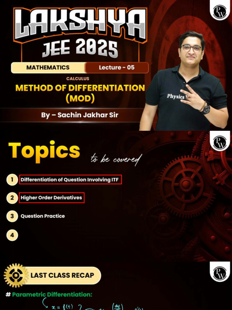 Method of Differentiation 05 Class Notes PDF | PDF