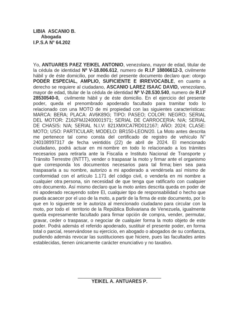 Poder Isaac | PDF | Documento de identidad | Gobierno