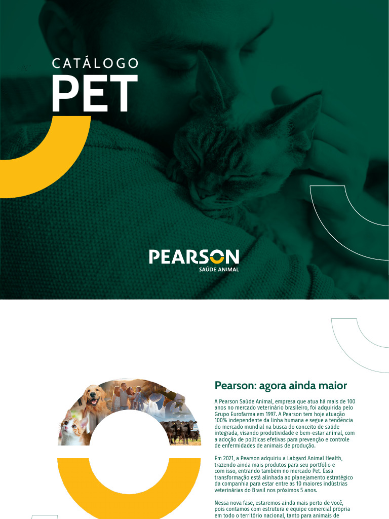 Produtos Veterinários Pearson Saúde Animal | PDF | Gatos | Medicina ...