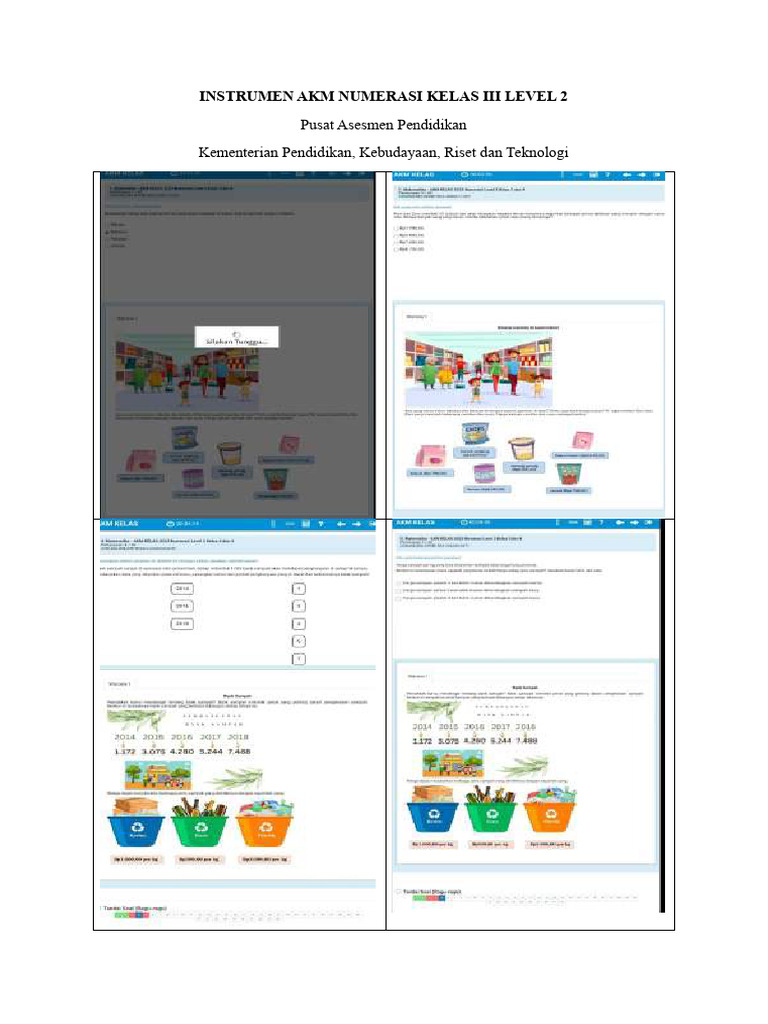 INSTRUMEN AKM NUMERASI KELAS III LEVEL 2 Copy - Compressed | PDF