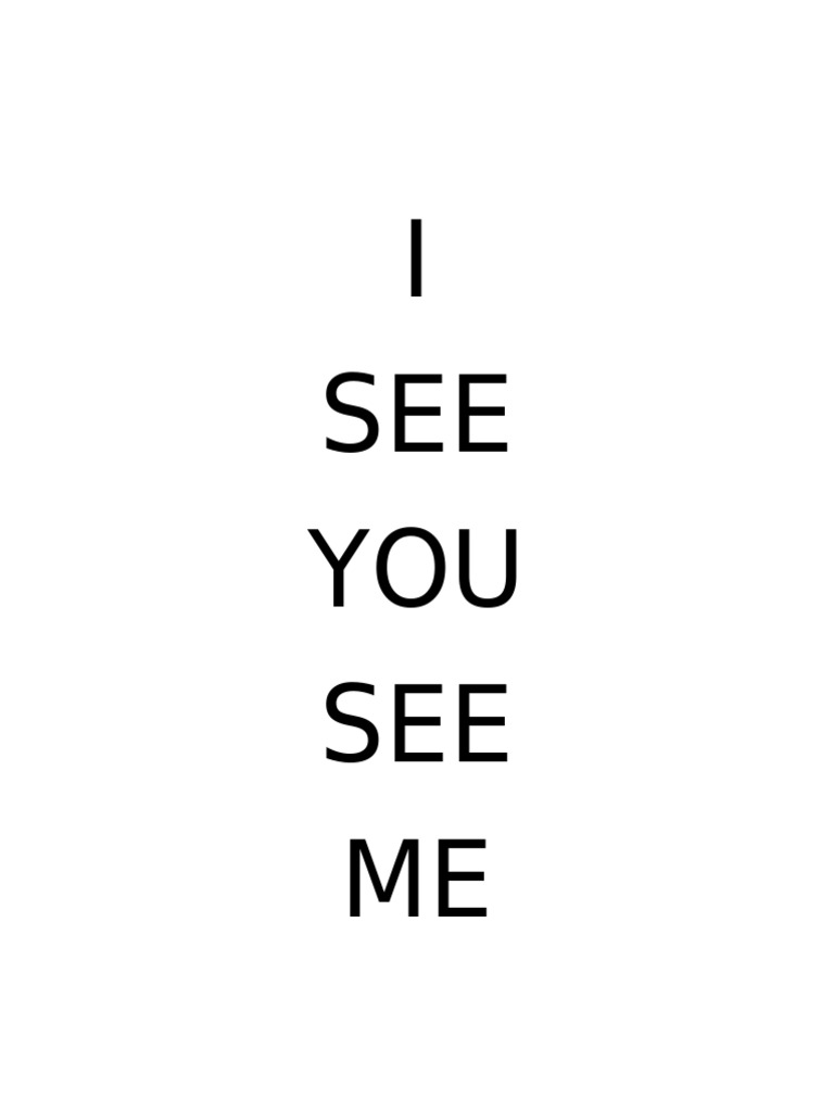 I See You See Me | PDF