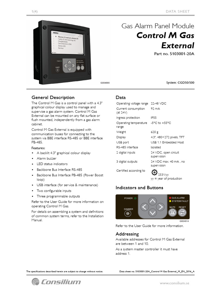5103001-20A - Control M Gas External - M - EN - 2016 - A | PDF | Usb ...