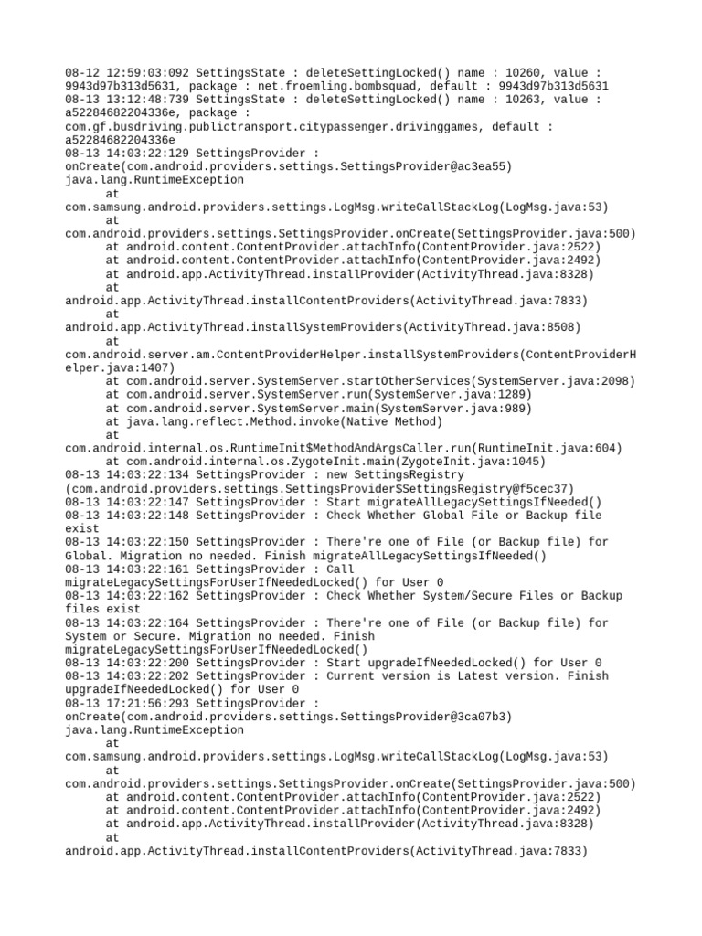 Settingsprovider | PDF | Java (Programming Language) | Software