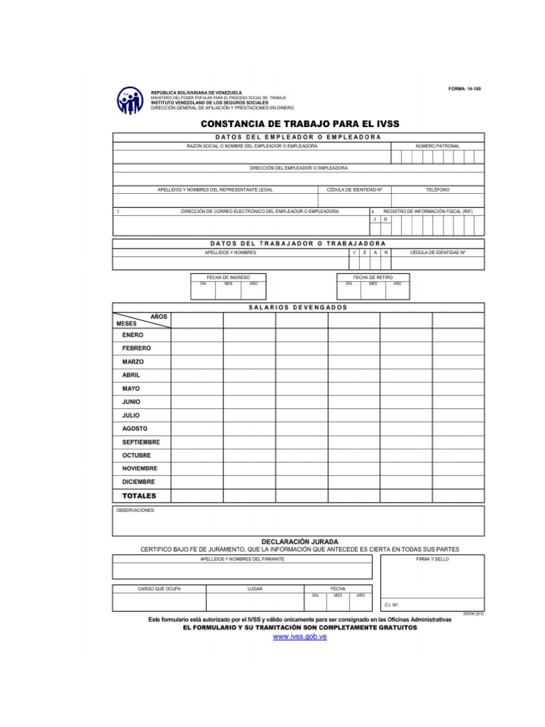 Forma 14-100 Ivss | PDF