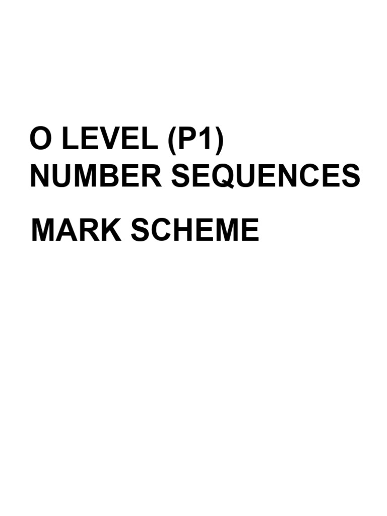 Mark Scheme | PDF