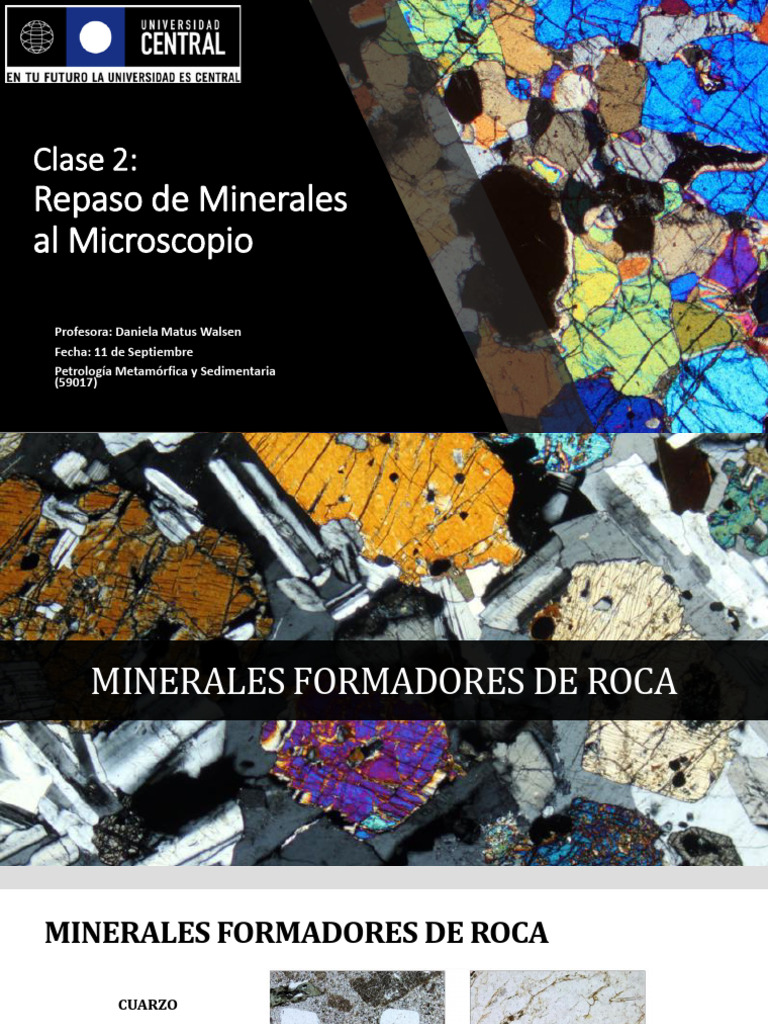 Clase 2 Repaso De Minerales Al Microscopio Pdf Minerales Geología