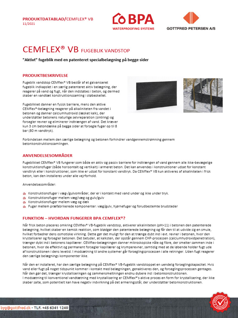 CEMflex Product Sheet - Gottfred Petersen | PDF