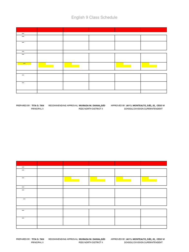 Jhs Class Program 24 25 | PDF