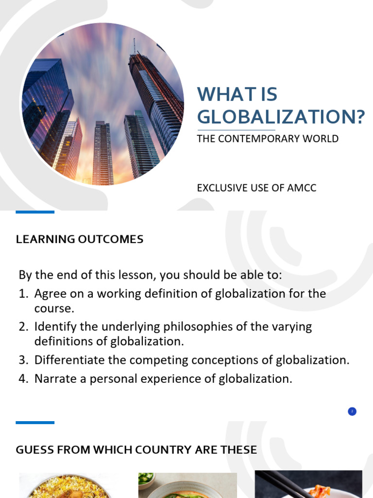 Lesson 1 What Is Globalization Edited | PDF | Globalization