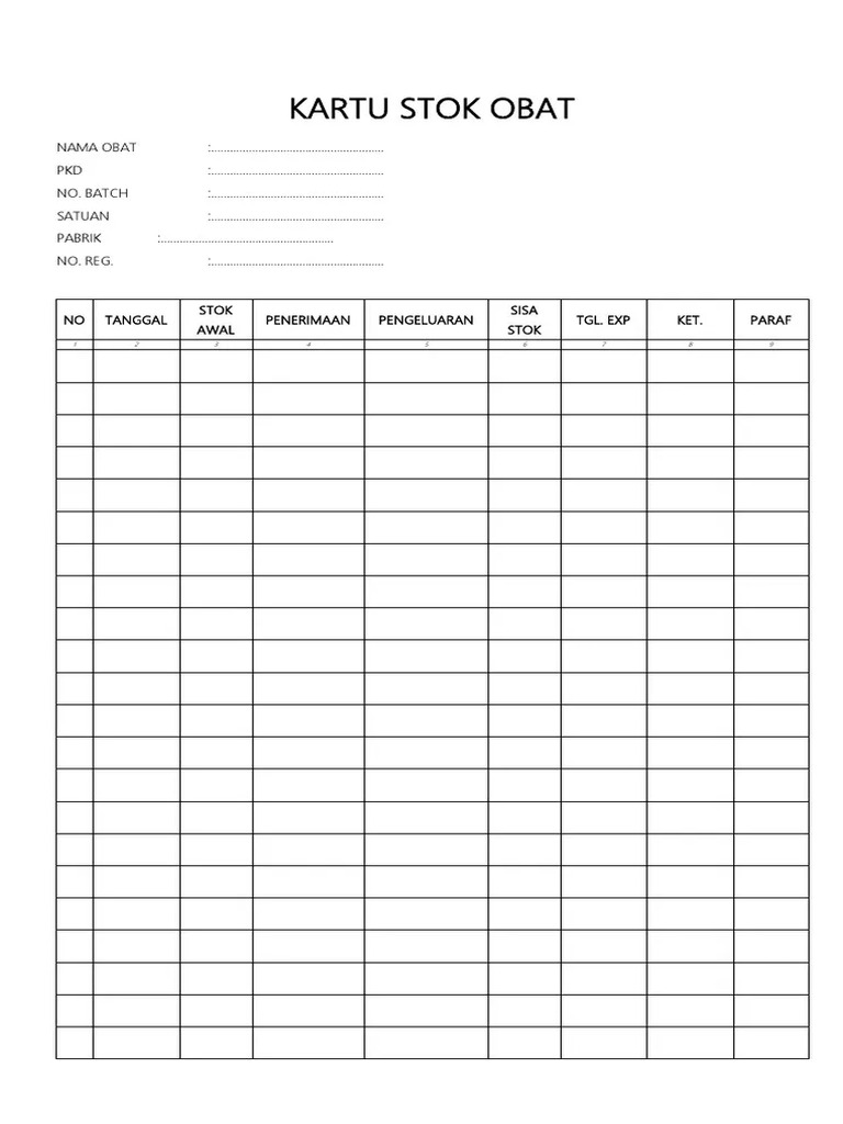 Stok Obat | PDF