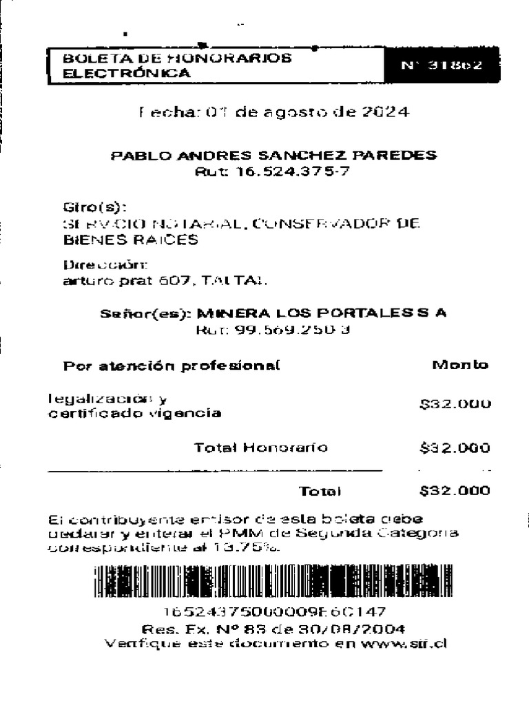 Boletas Notaria | PDF