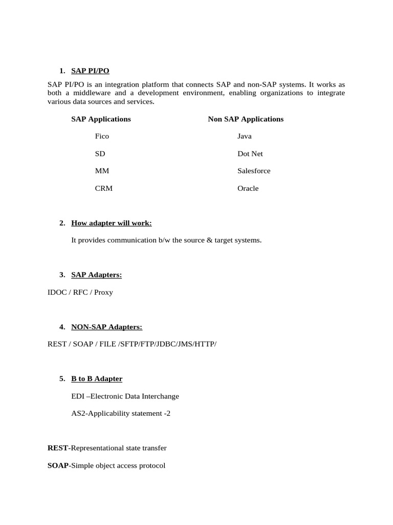 Sap Pipo Basics Pdf File Transfer Protocol Software Engineering