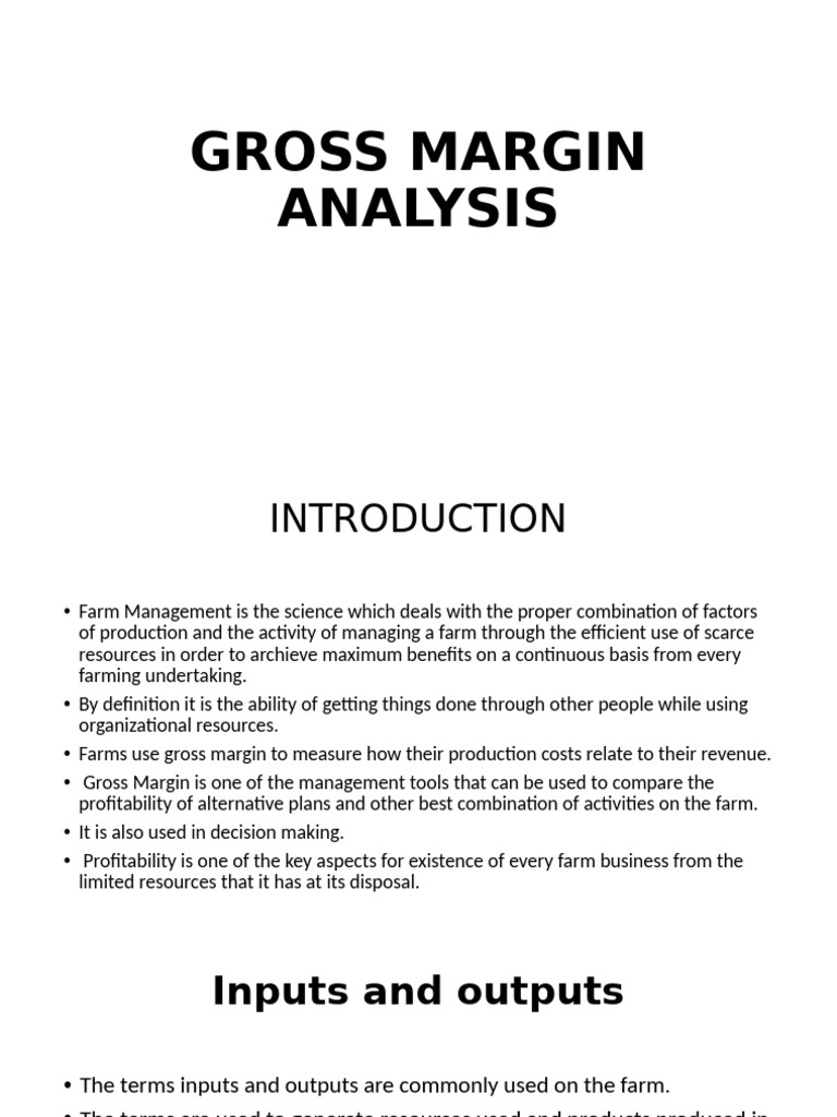 Gross Margin Analysis Cert 2 | PDF | Gross Margin | Cost