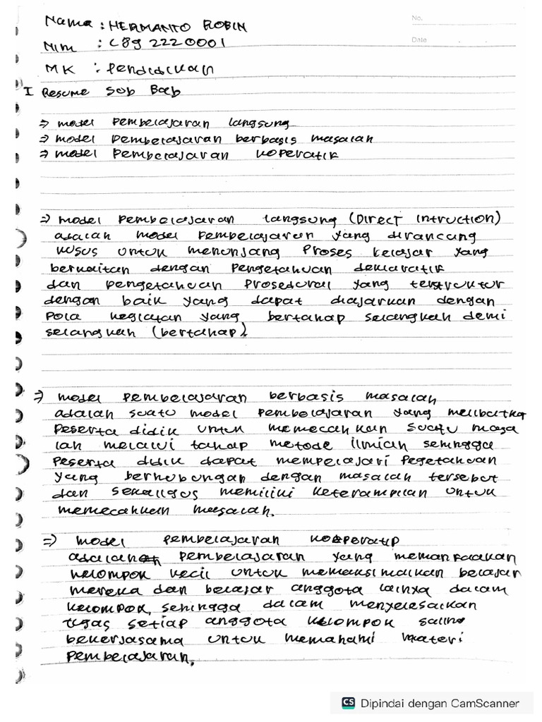 Resume Sub Bab Pendidikan IPA - Hermanto - Robin | PDF