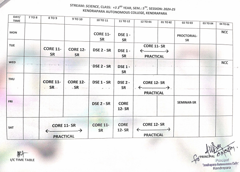 +3 Time Table 2024-25.pdf - Adobe Acrobat Pro DC | PDF