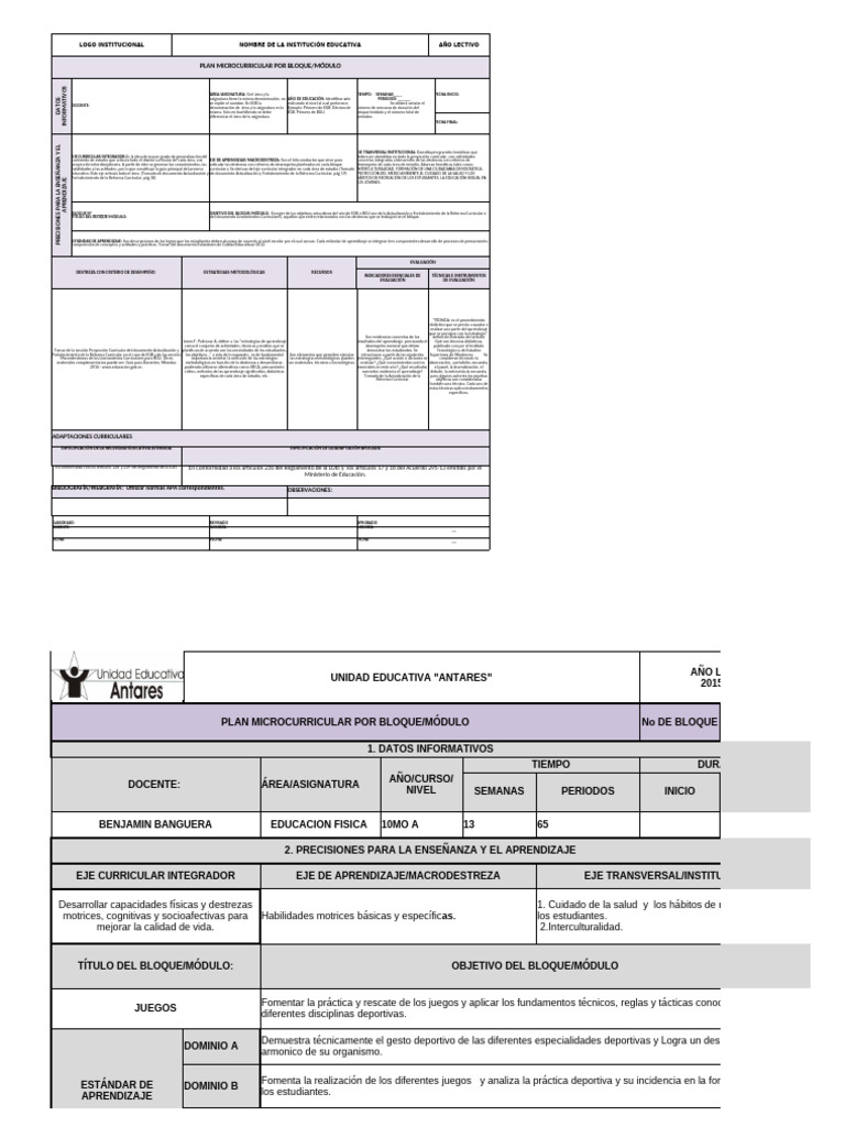 1.2 Plan Bloque2 10mo | PDF | Evaluación | Aprendizaje
