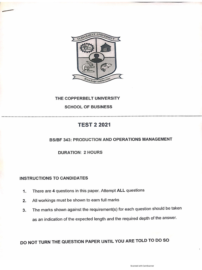 POM Test 2 2021 | PDF