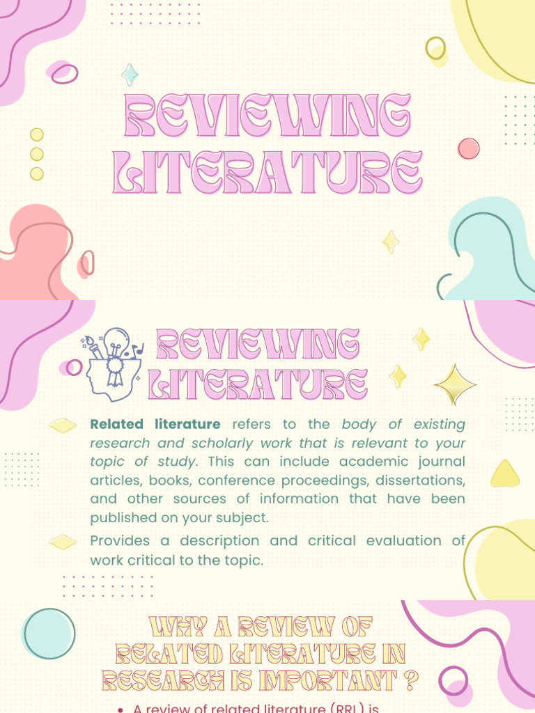 Reviewing Literature Report PDF | PDF | Citation | Information