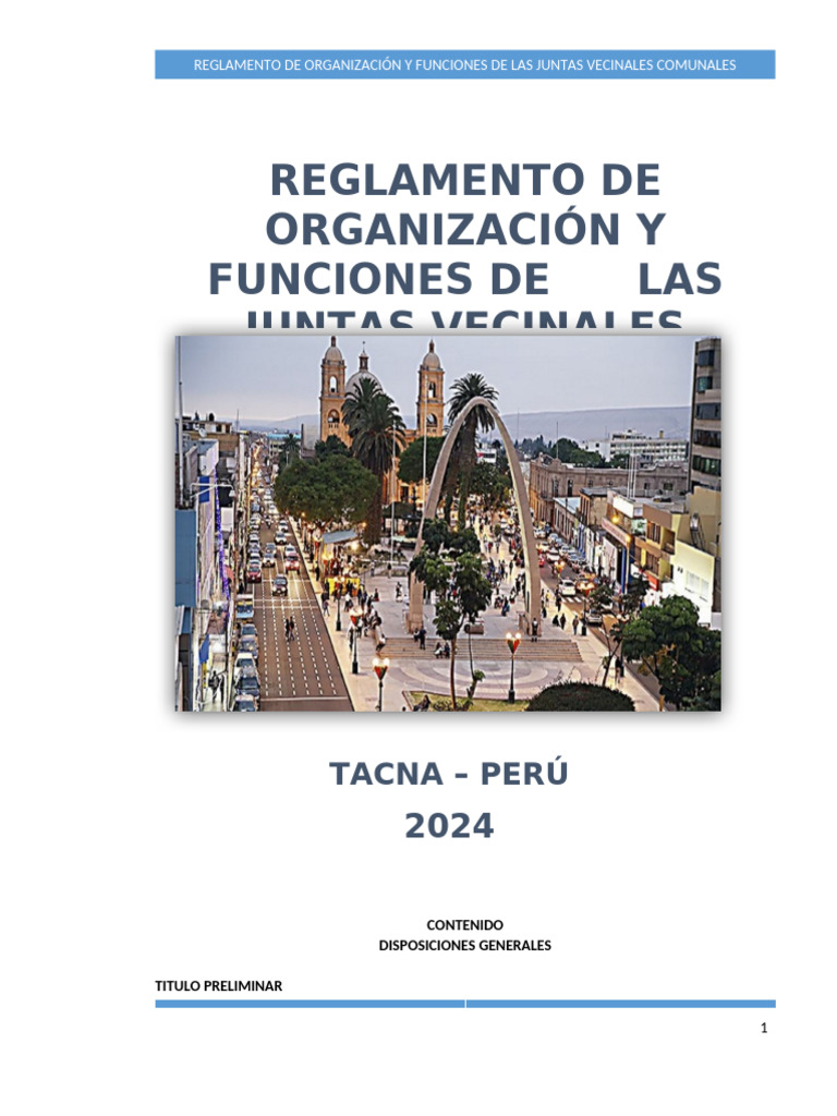 Proyecto Rof Simplificado Juntas Vecinales | PDF | Alcalde | Gobierno local