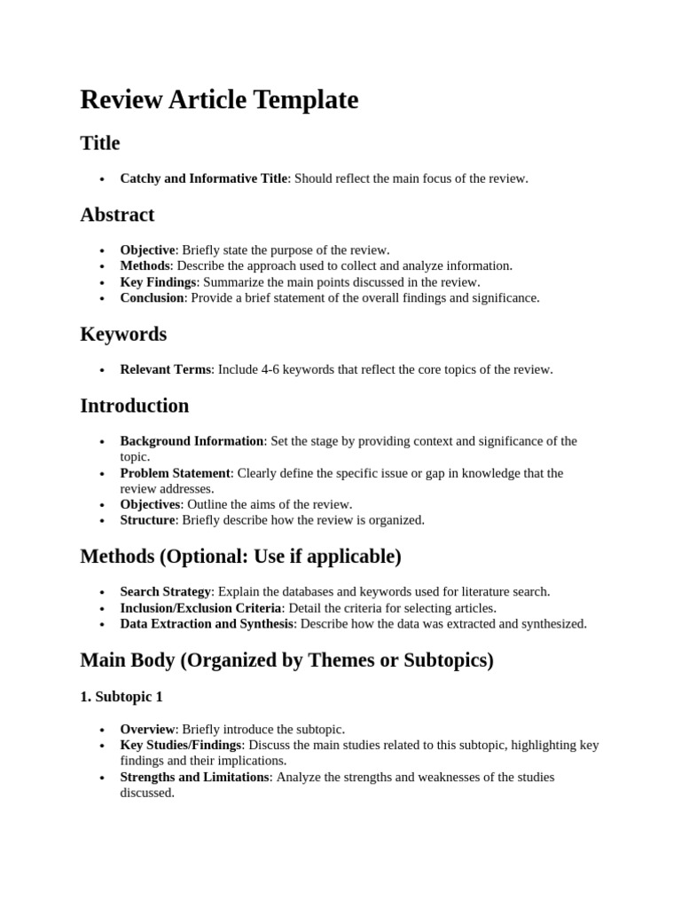 Comprehensive Review Article Guide | PDF | Information Science | Cognition