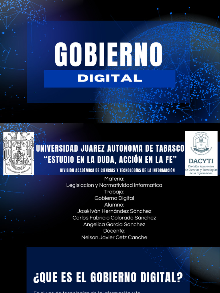 Gobierno Digital: Eficiencia y Transparencia | PDF | Gobierno E | La ...