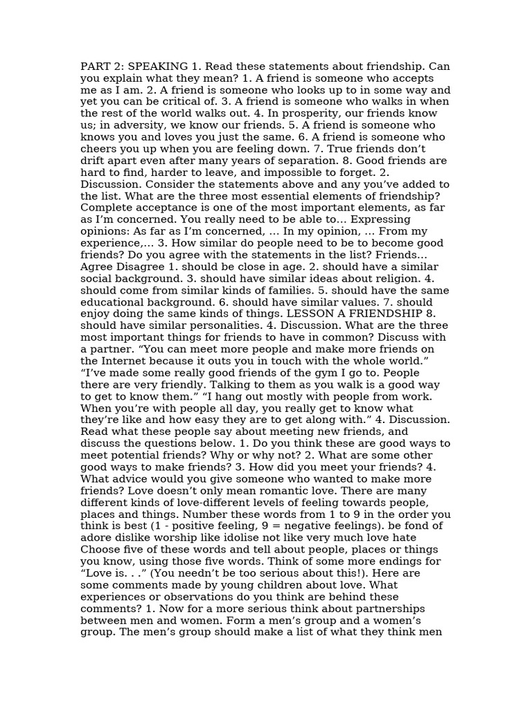 P2- UNIT 2 RELATIONSHIP | PDF | Romance (Love) | Love